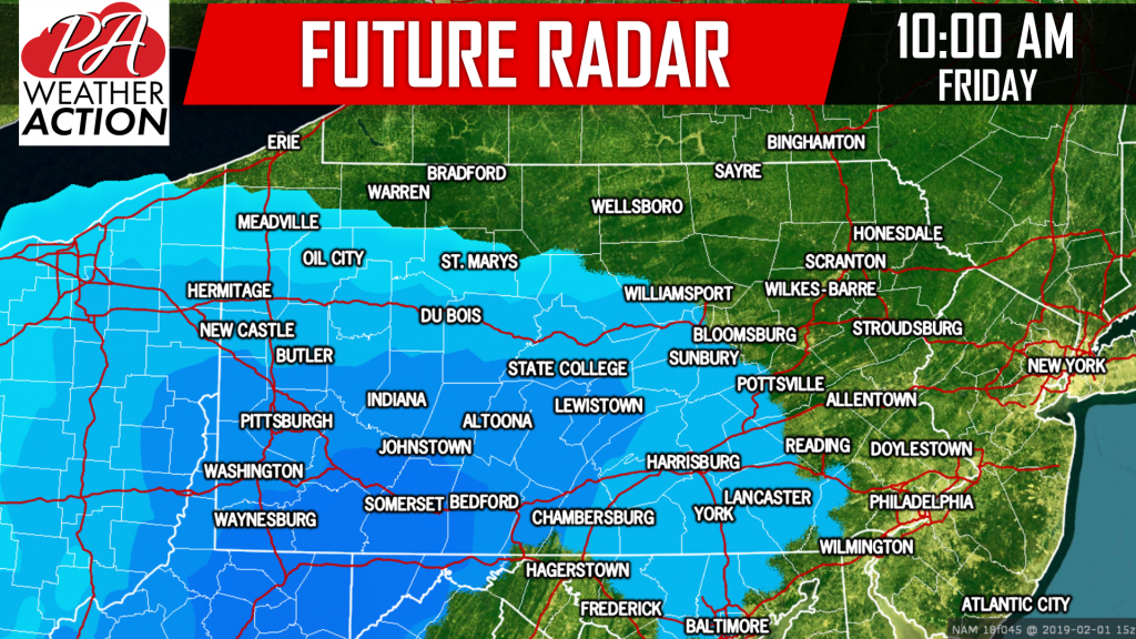 First Call Snowfall Forecast for Friday's Snow