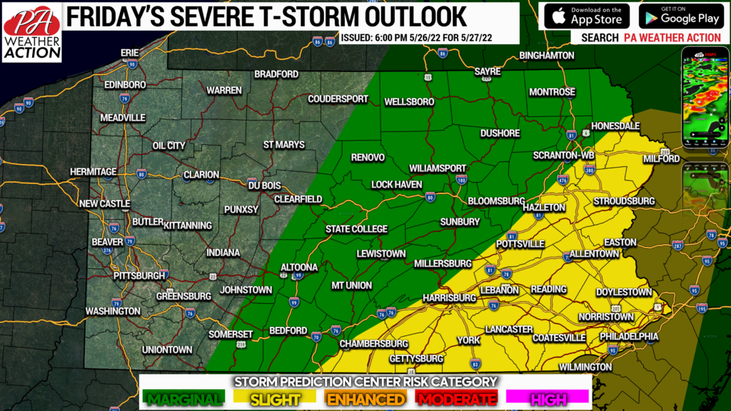 Strong to Severe Storms Poss. Today in Eastern & Central Pennsylvania ...