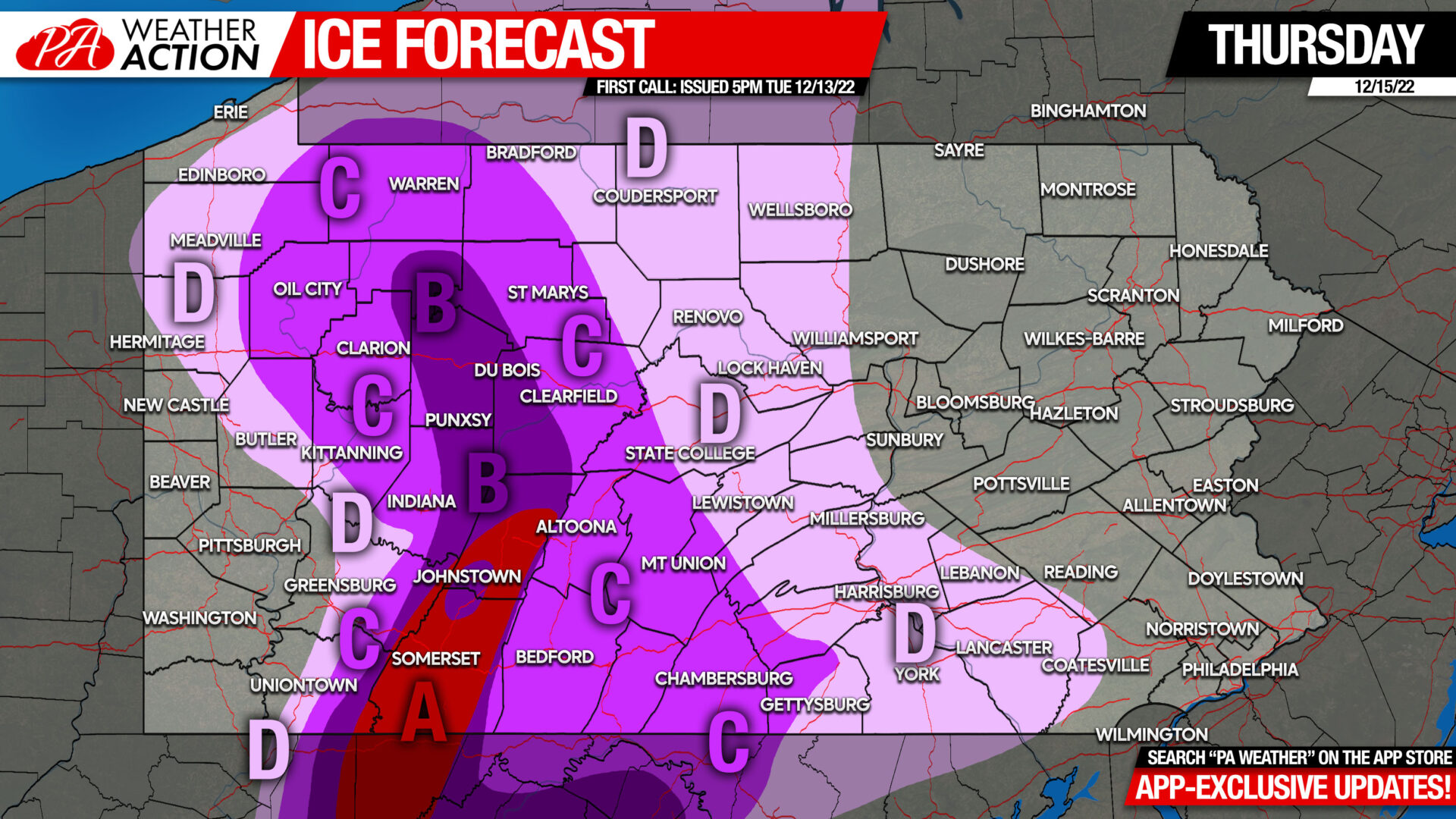First Call Snowfall & Ice Accumulation Forecast for Thursday - Friday ...