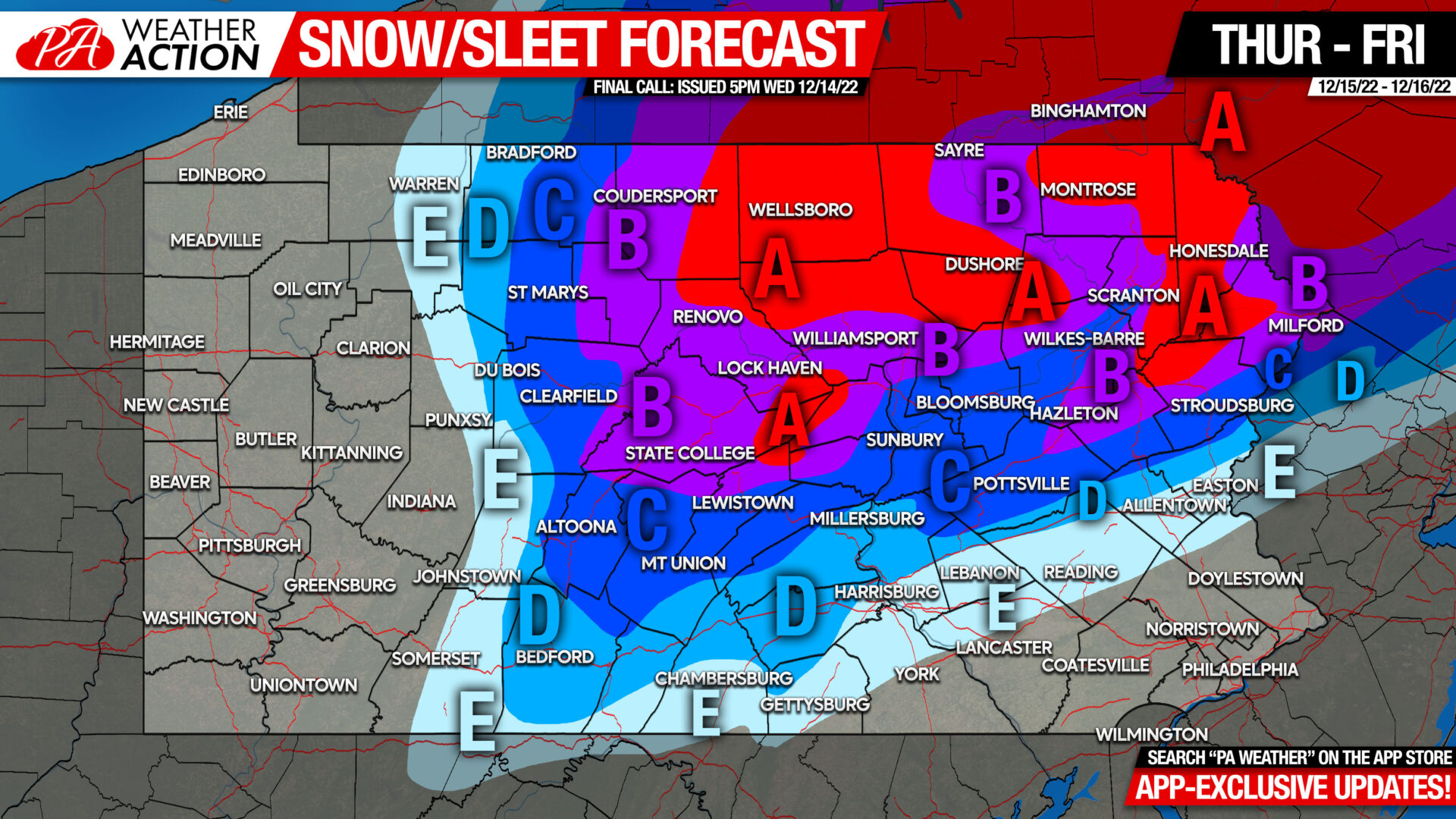 FINAL Call Snow & Ice Accumulation Forecast for Thursday - Friday ...