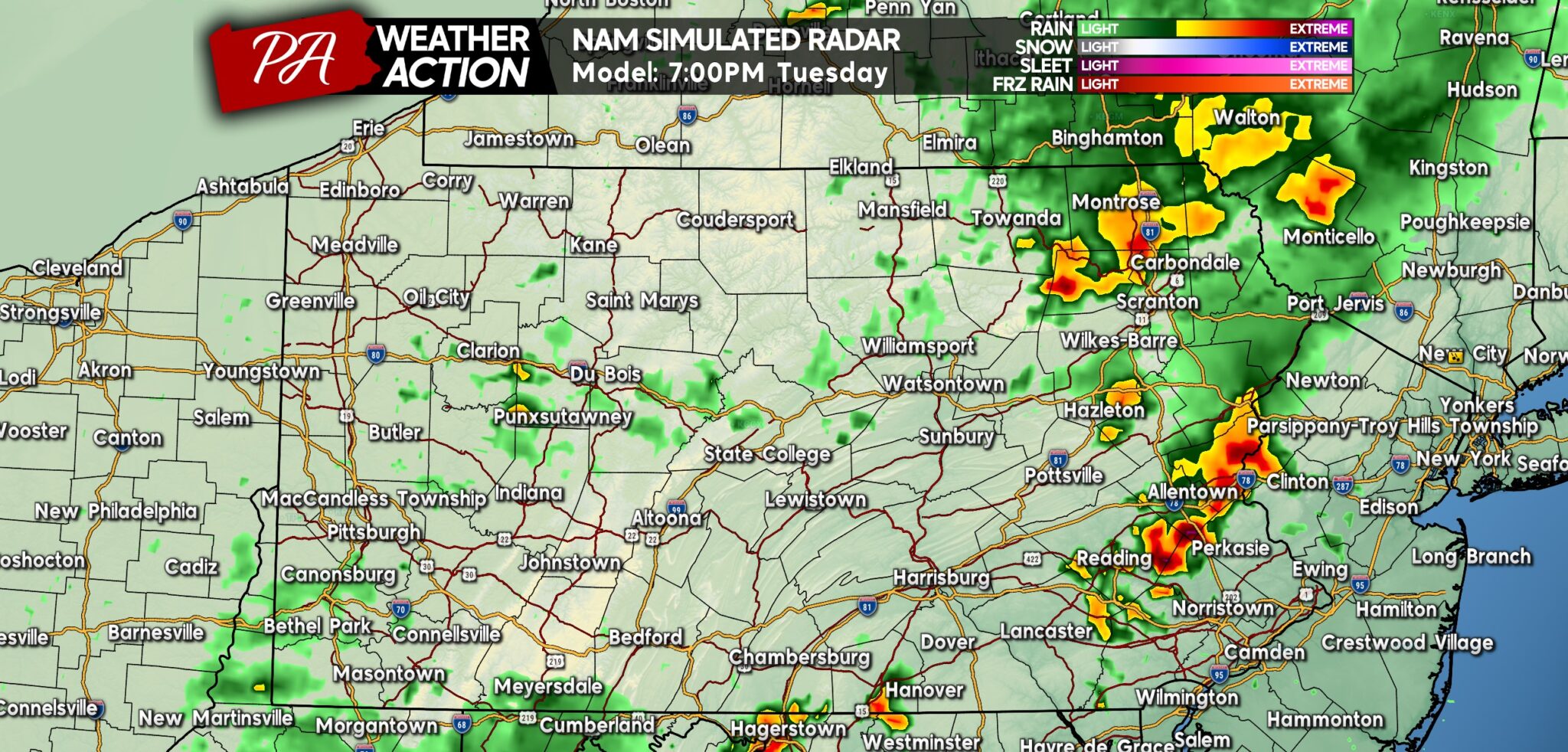 Thunderstorms Possible Tuesday In Parts of Pennsylvania; Threat of Hail ...