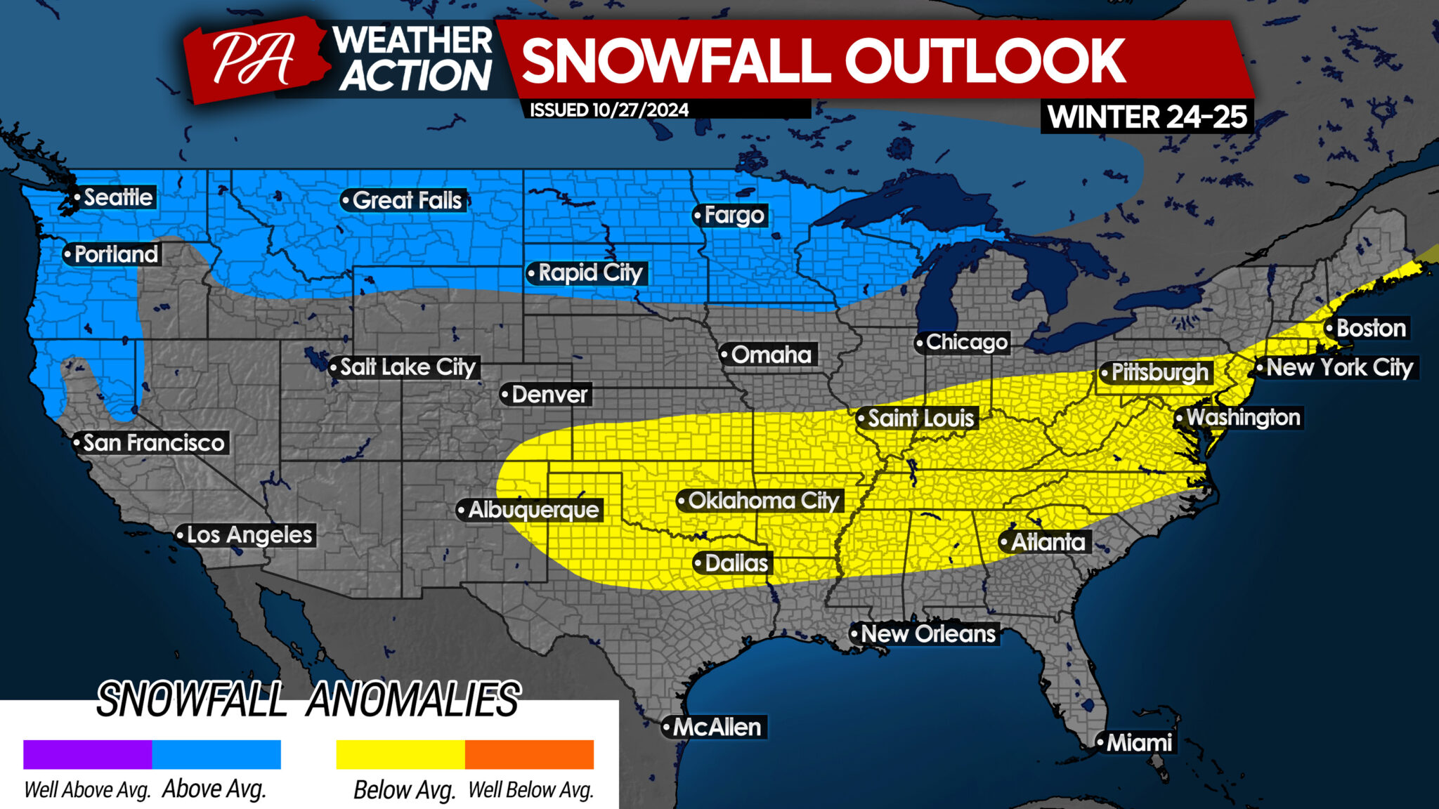 2024-2025 Winter Outlook in Pennsylvania: Will the Stretch of Weak ...