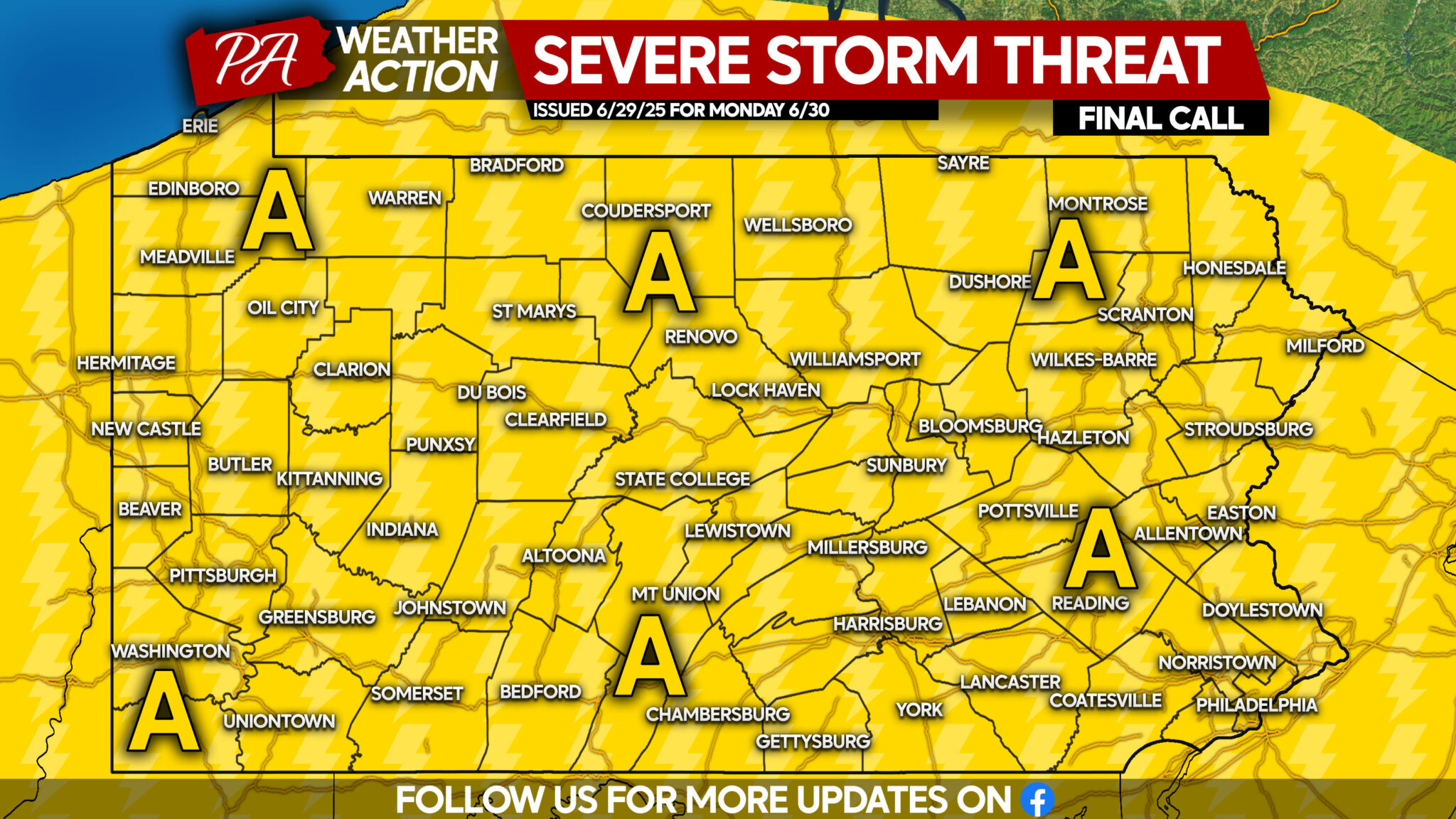 Severe Storm Potential Returns Monday & Tuesday, Especially in This ...