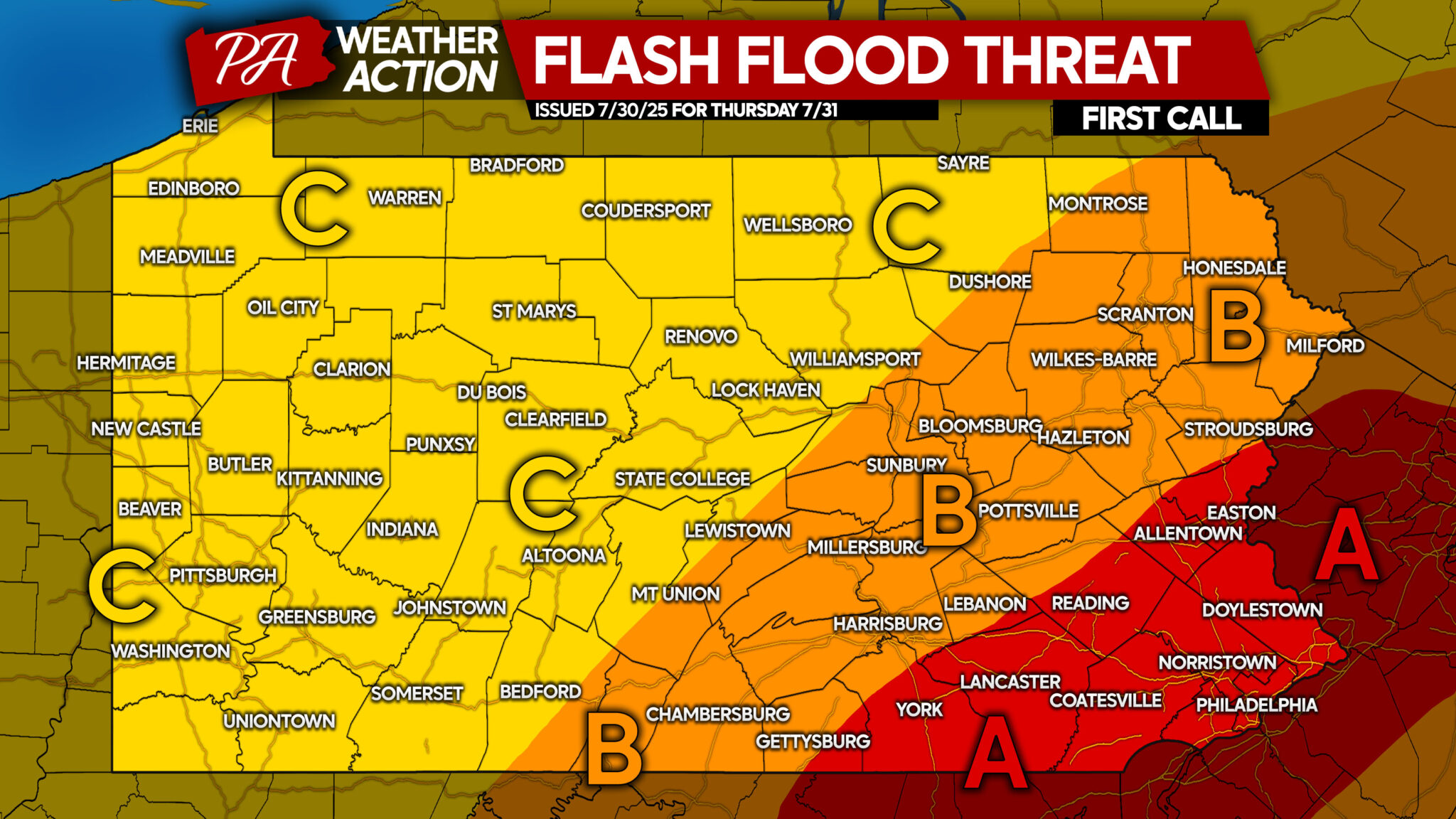 First Call Forecast for Significant Flash Flooding Potential in Parts ...