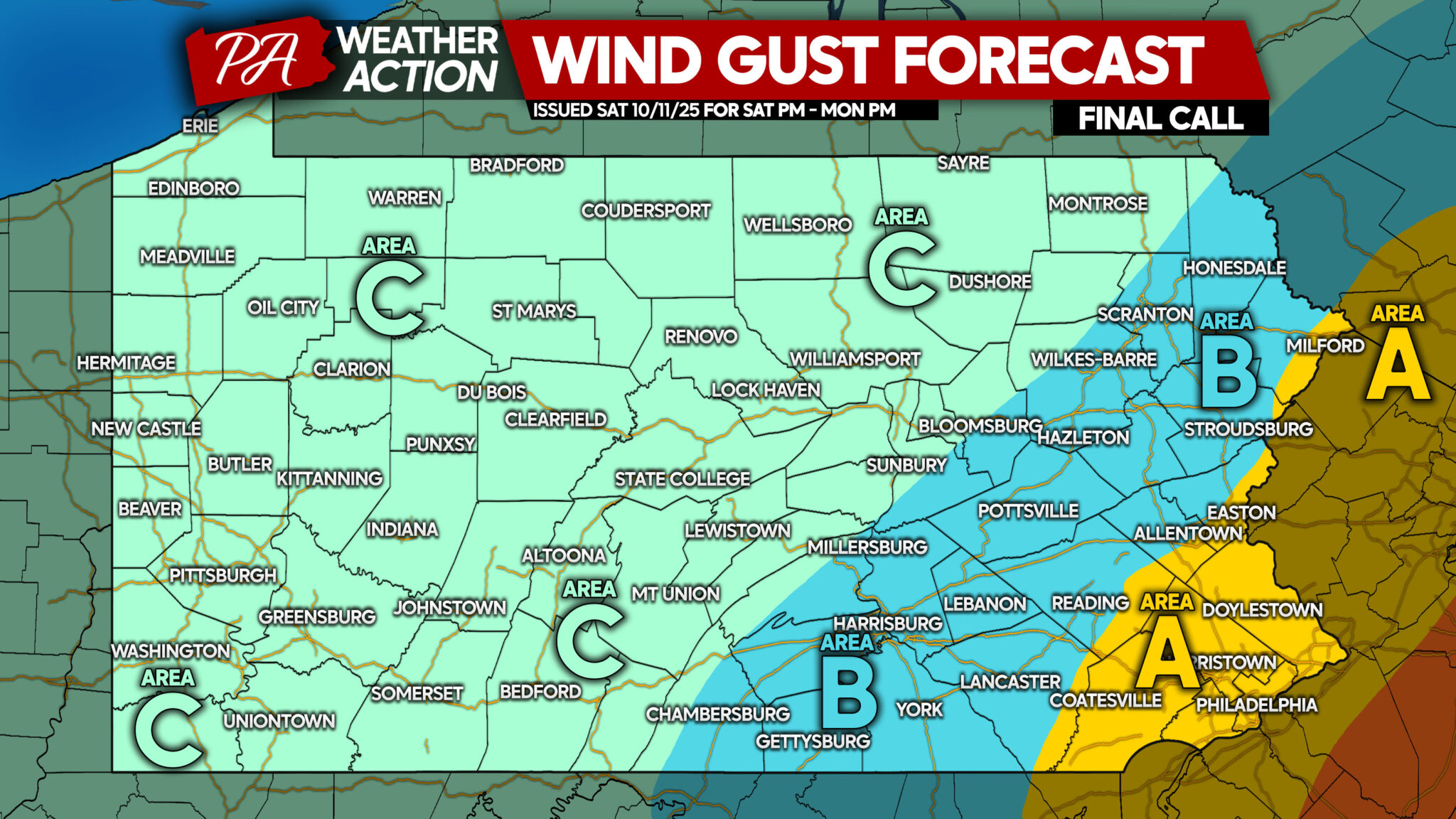 Final Call Rainfall & Wind Gust Forecast for Late Weekend Coastal Storm ...