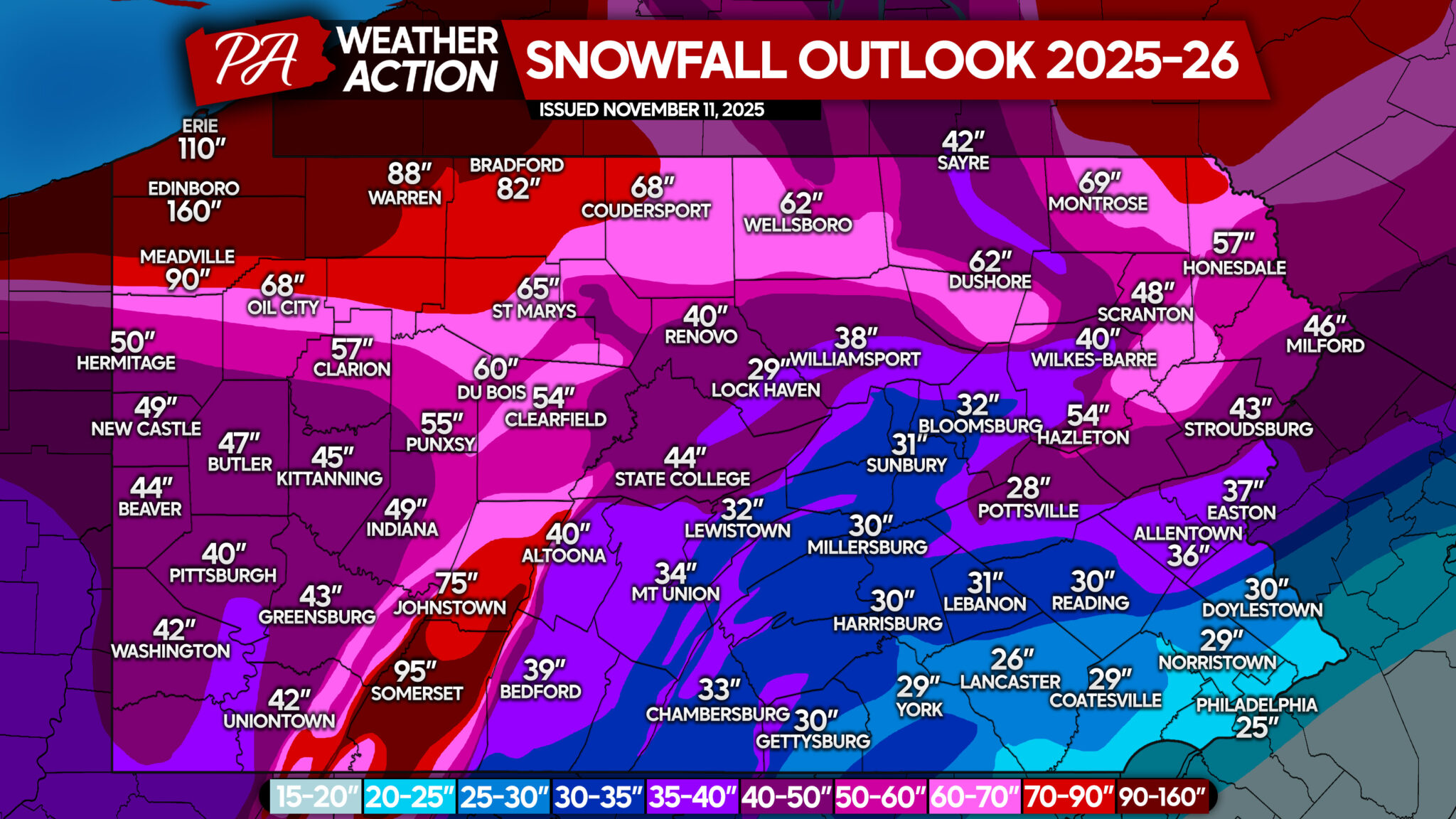 2025-2026 Winter Outlook in Pennsylvania: A Snowy Season At Last? - PA ...